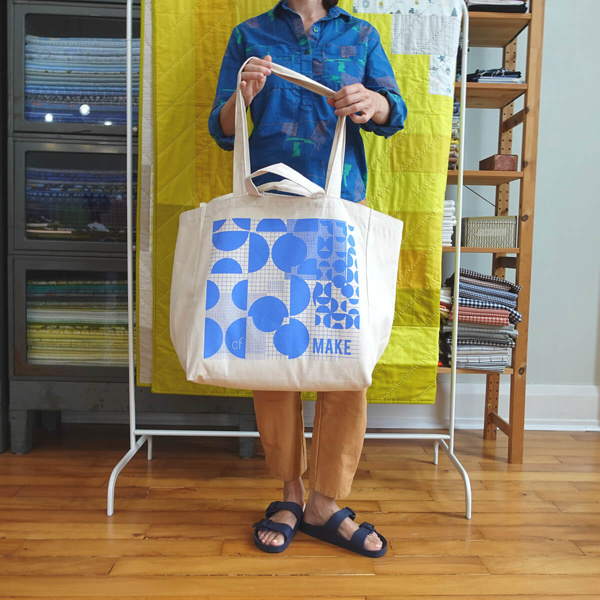 CF Blue Project Tote Bag – Carolyn Friedlander