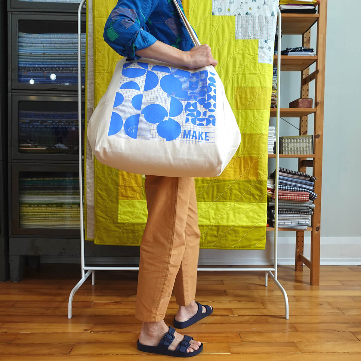 CF Blue Project Tote Bag – Carolyn Friedlander